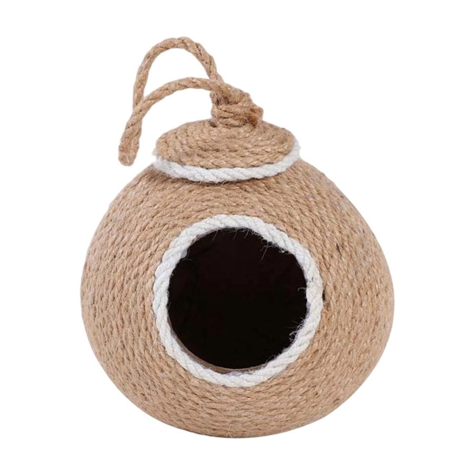 LEHOZIHEQ Natural Coconut Shell Bird Hut, Warm And Breathable Hanging ...