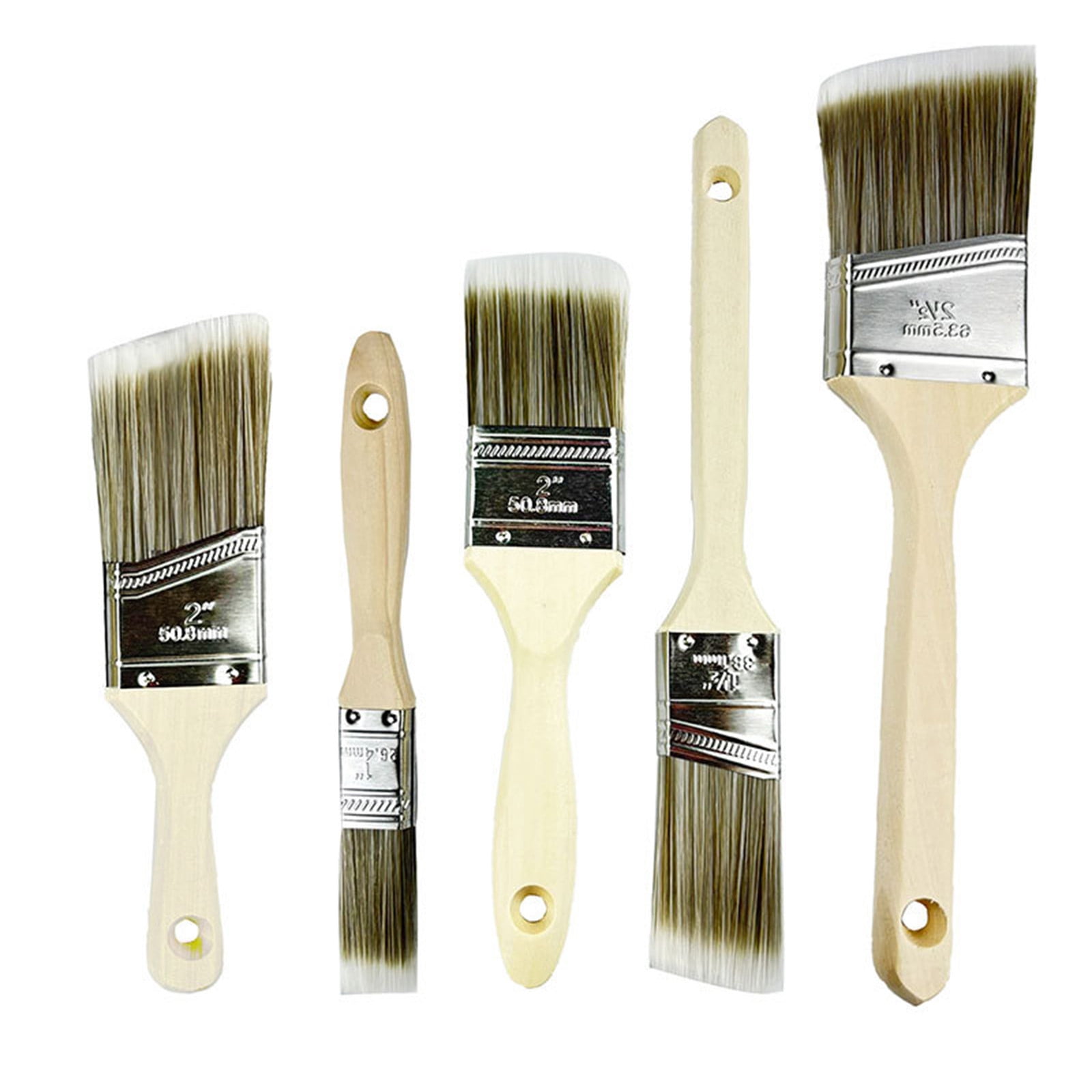 LEHOZIHEQ Pro Grade Paint Brushes, 5-Piece Paint Brush Set, for Walls ...