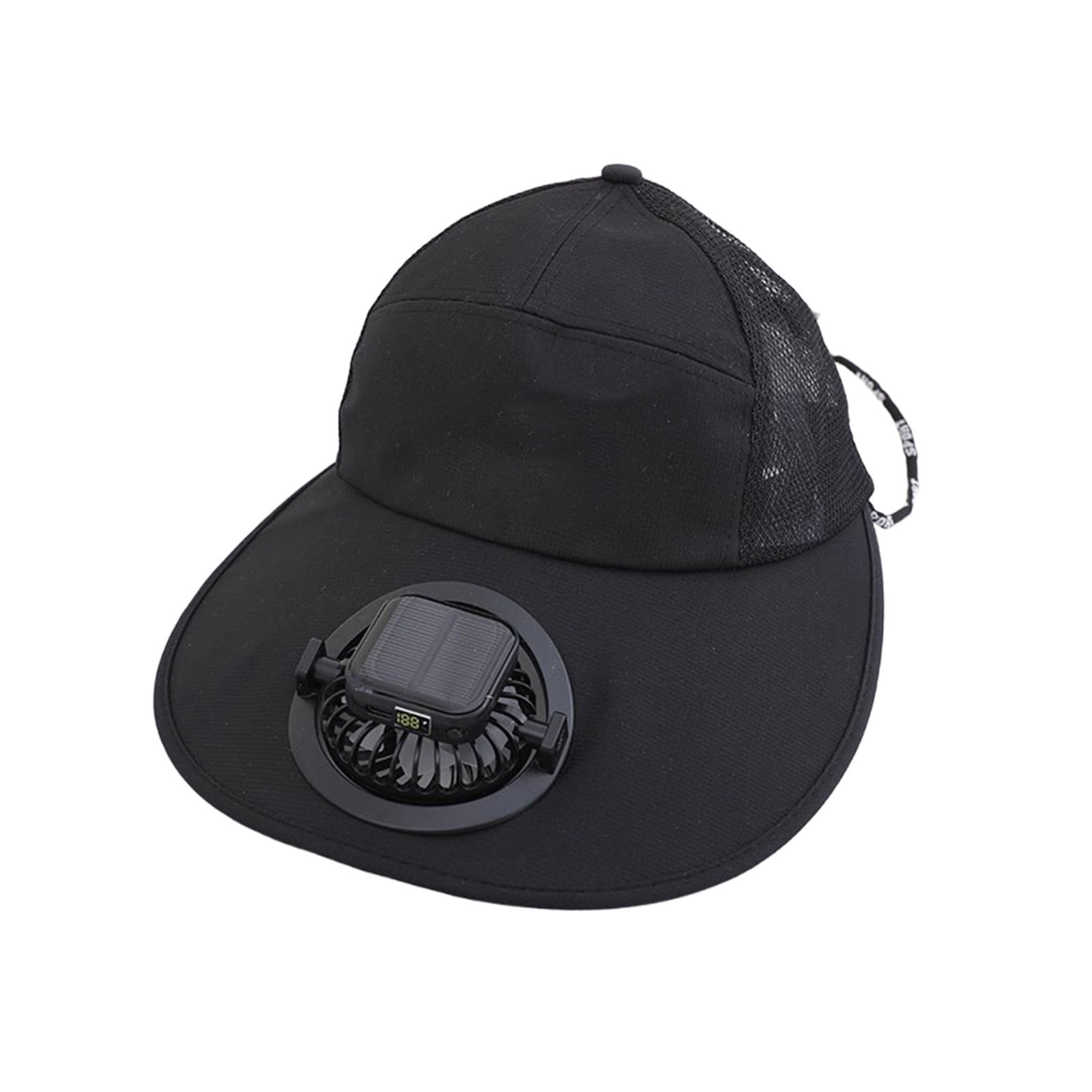 LEHOZIHEQ Solar Powered Fan Hat, Ultralight Solar Fan Hat, Hat with ...
