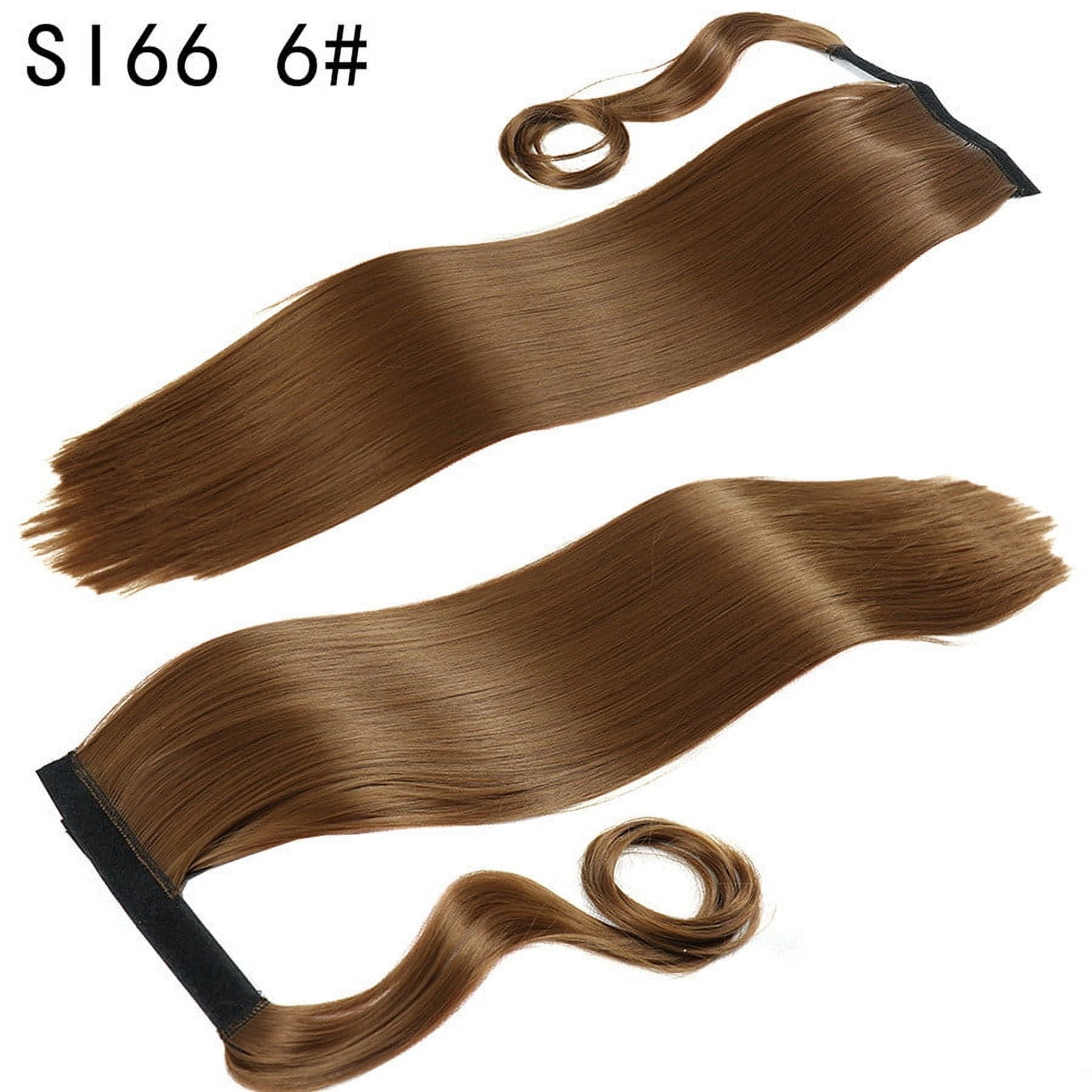 LEHOZIHEQ Straight Ponytail Extension, 26 Inch Long Straight Wrap ...