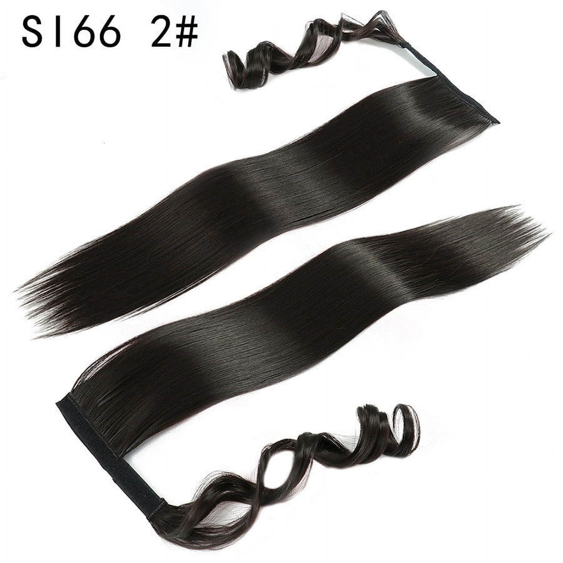 LEHOZIHEQ Straight Ponytail Extension, 26 Inch Long Straight Wrap ...