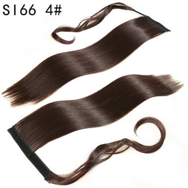 26 Inch Long Braided Ponytail Extension with Hair Tie - Straight Sleek ...