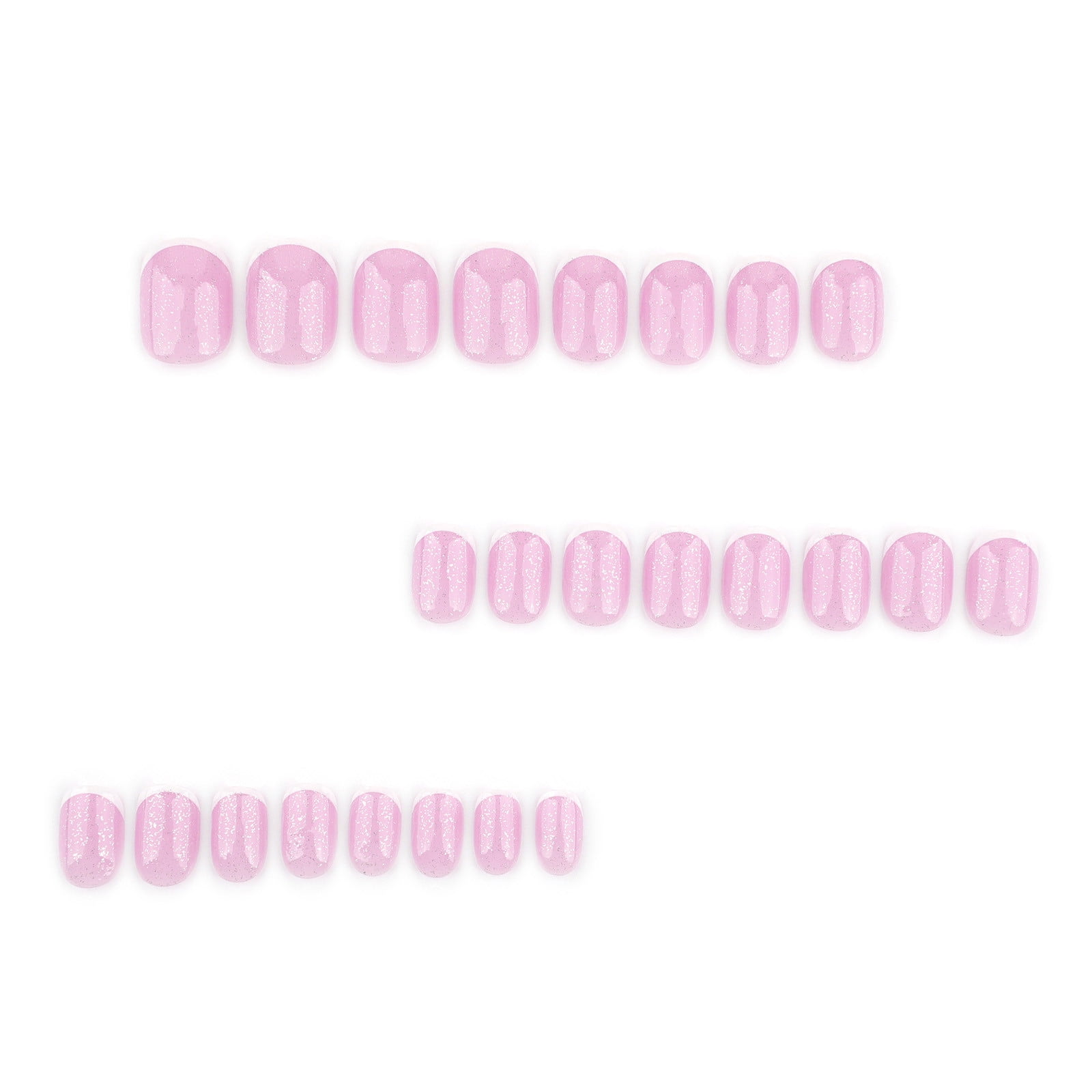 LEHOZIHEQ White French Tip Press on Nails, Short Square Fake Nails, Mirror Acrylic Glue on Nails ...