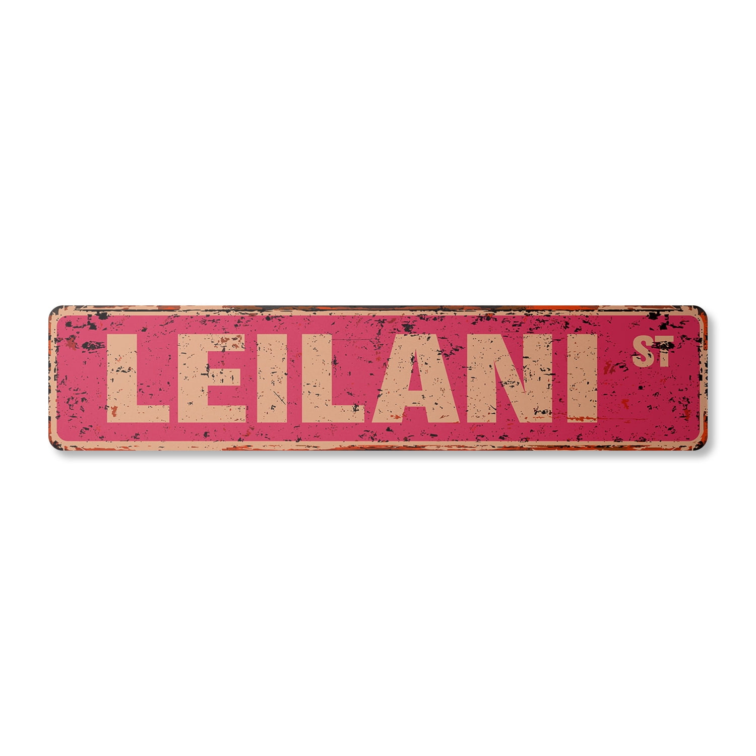 LEILANI Vintage Plastic Street Sign Childrens Name Room Sign | Indoor ...
