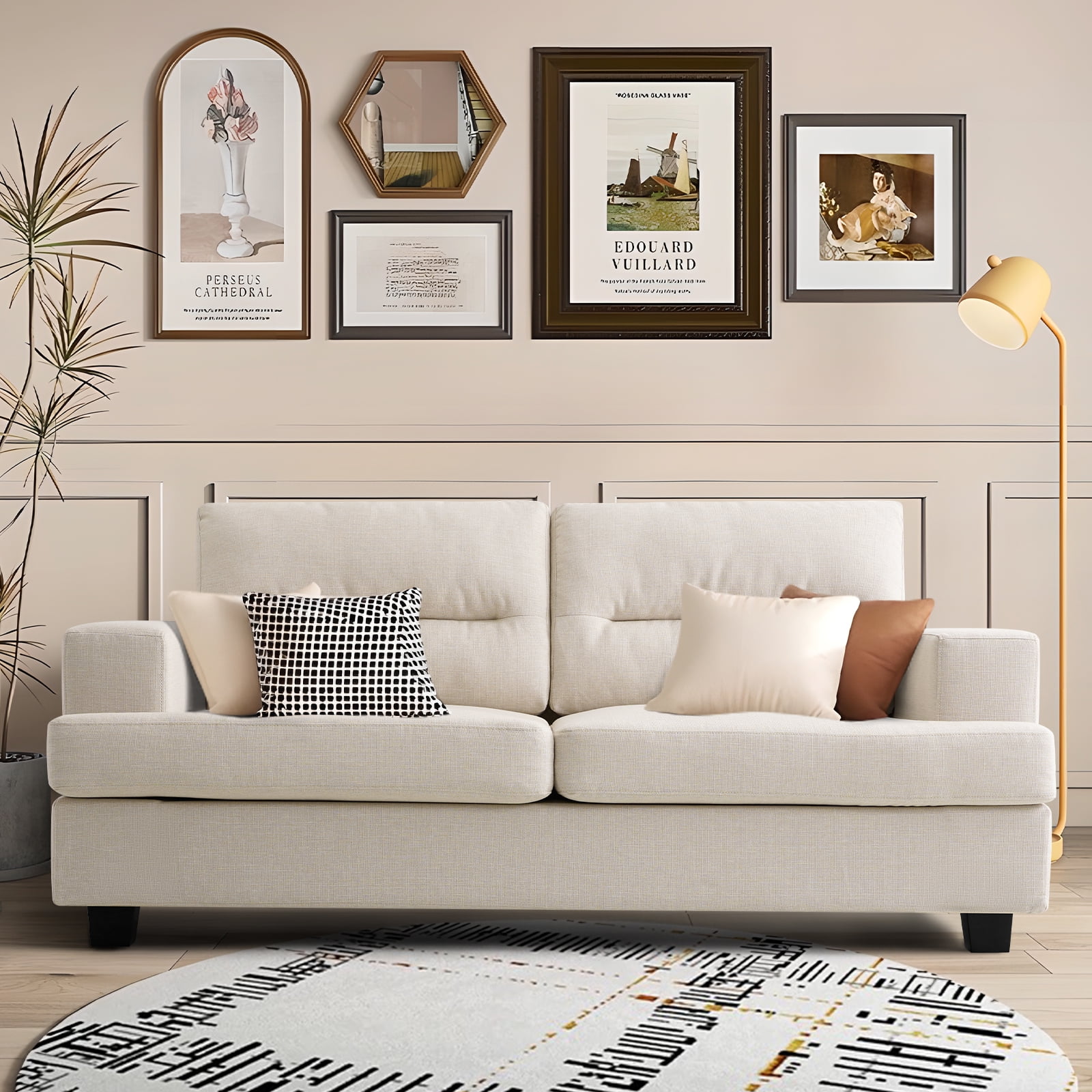 LEISLAND 70" Love Seat Couches Sofa with Charging Ports, Comfy Couches ...