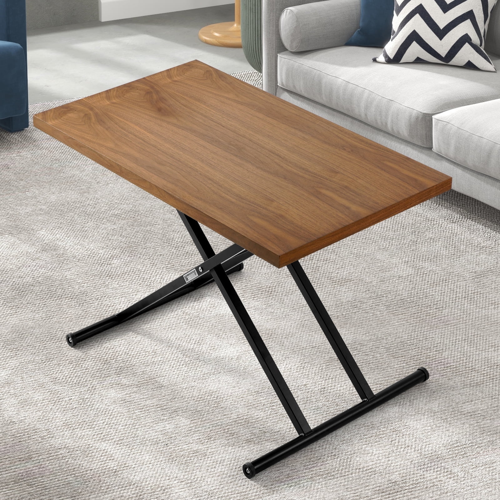 LEISLAND Coffee Table, Height Adjustable Folding Dining Table for ...
