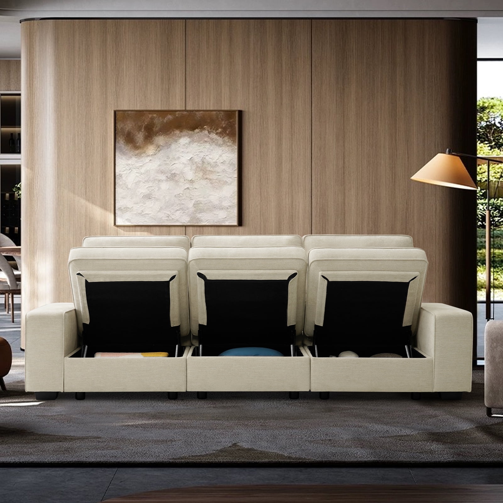 LEISLAND Modern Couches for Living Room, Modular Sectional Sofa with ...