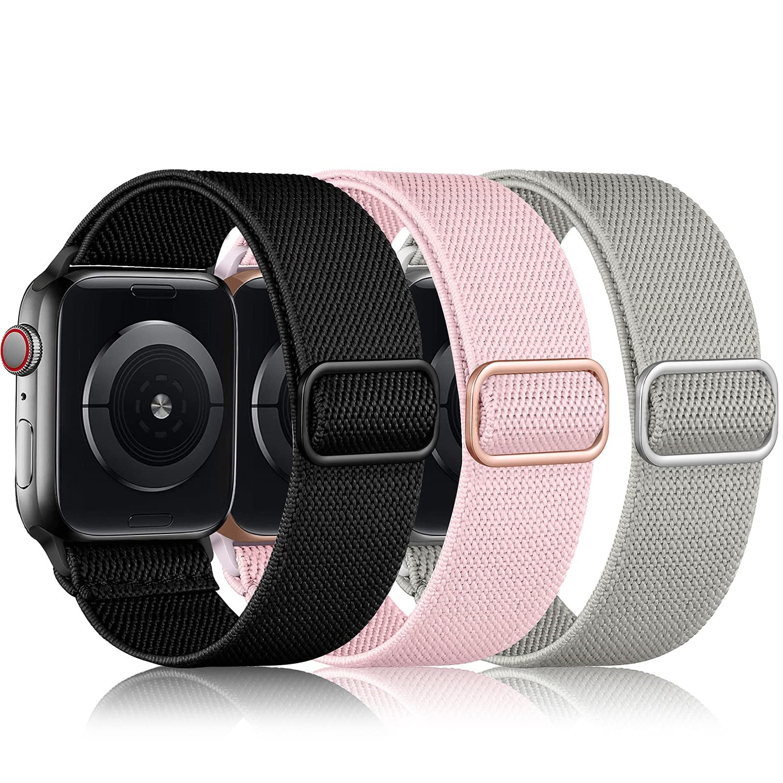 LEIXIUER 3Pack Stretchy Solo loop Band Compatible with Apple Watch ...