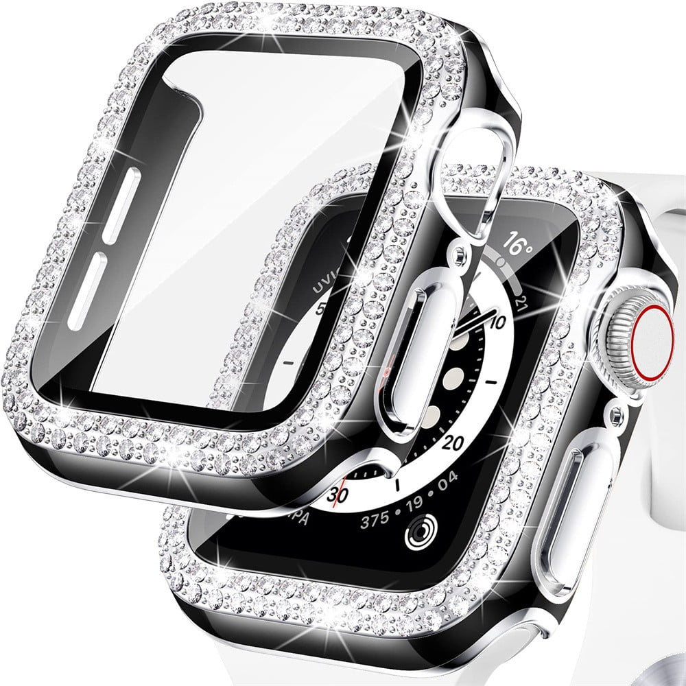 LEIXIUER Compatible with Apple Watch case 40mm with Tempered Glass ...