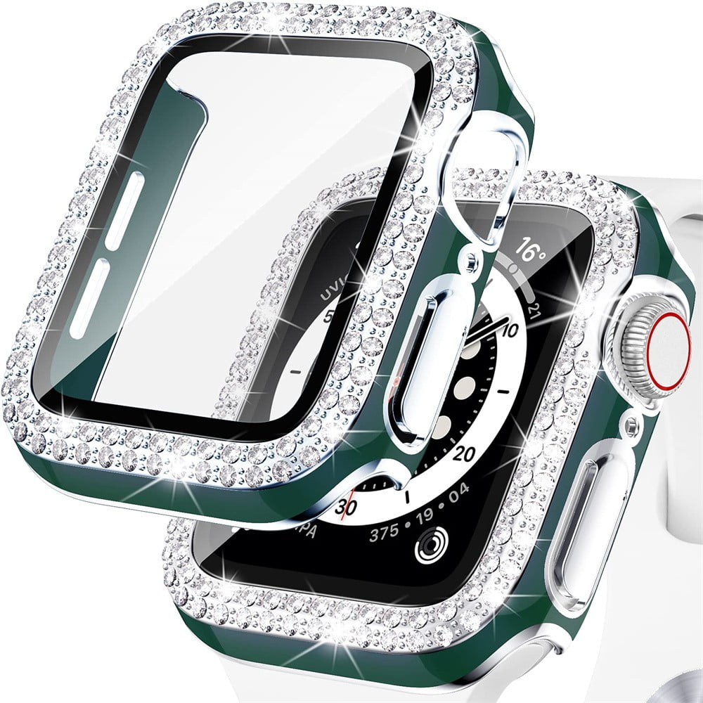 LEIXIUER Compatible with Apple Watch case 45mm with Tempered Glass ...
