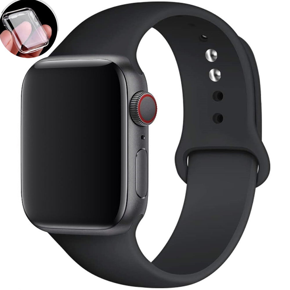 LEIXIUER Silicone Band for Apple Watch Bands 38mm with Silicone Case ...