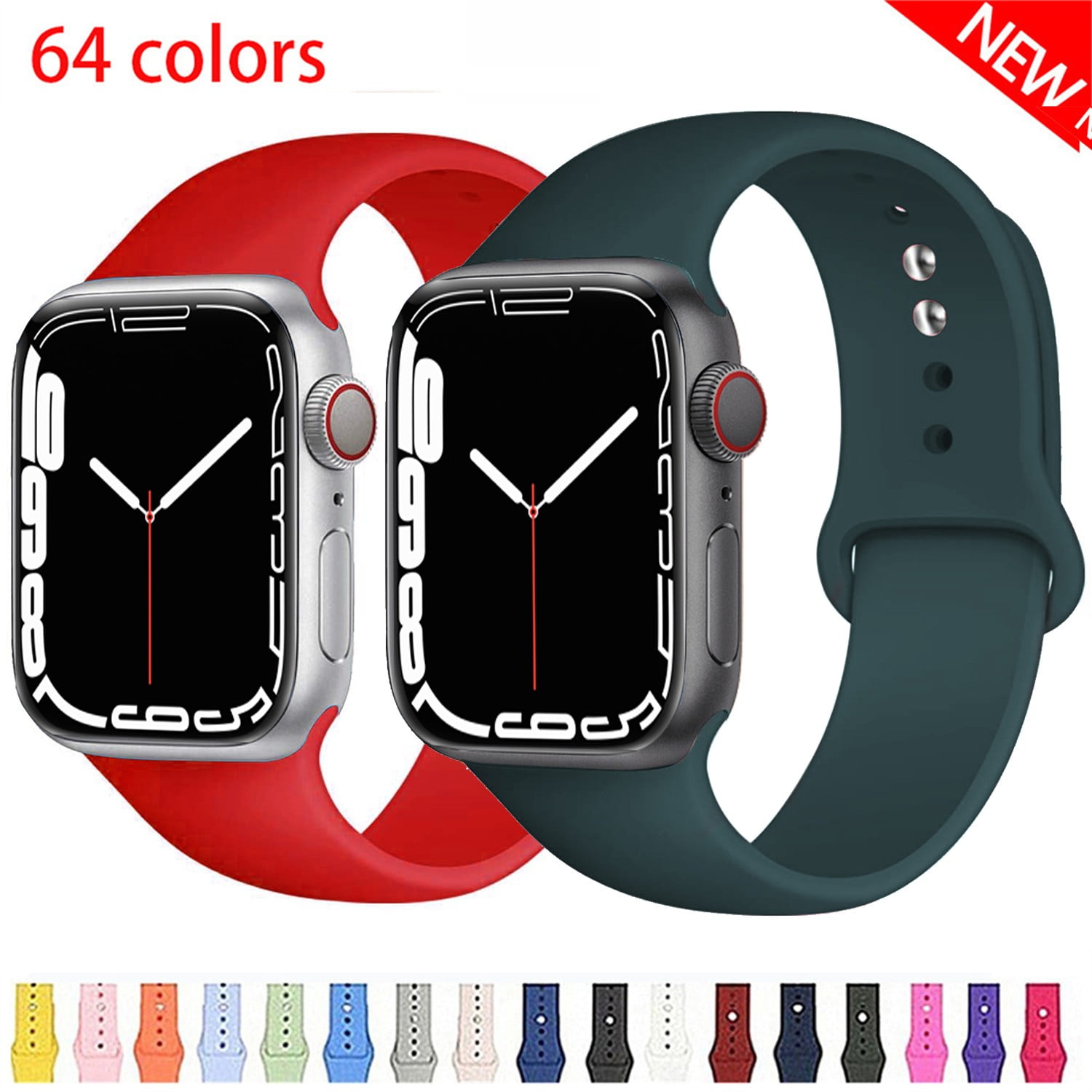 LEIXIUER Silicone Sport Strap Compatible with Apple Watch Bands 49mm ...
