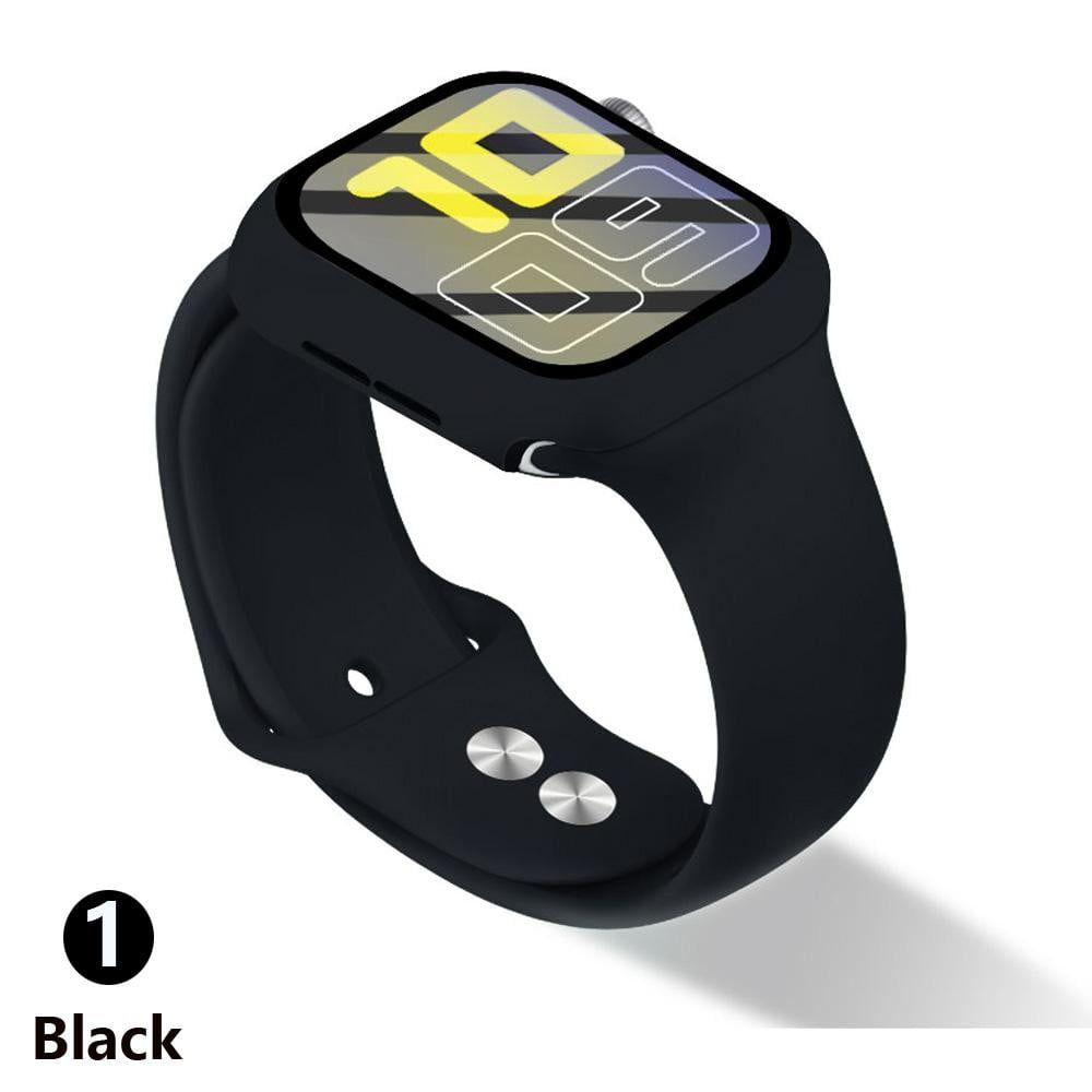 LEIXIUER Sport Silicone Strap With Hard Case for Apple Watch Bands 38mm ...