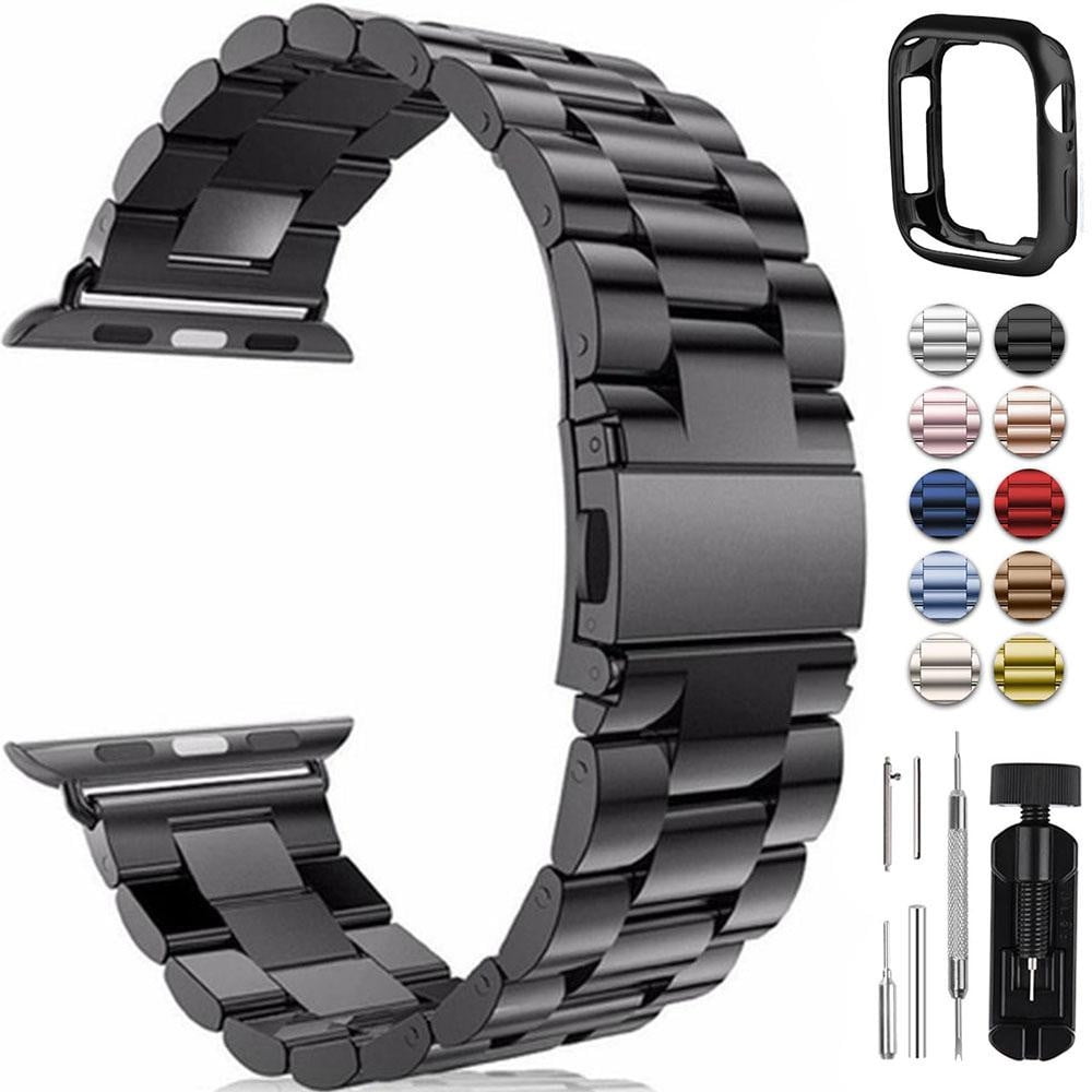 LEIXIUER Stainless Steel Band for Apple Watch, Adjustable Link ...