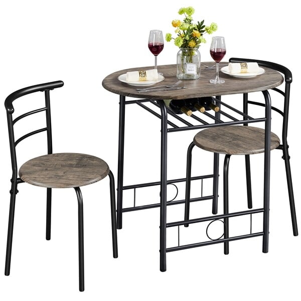 LEIYY 3 Piece Dining Table Set, Kitchen Table & Chair Sets for 2 ...