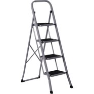 BOWEITI Foldable 4 Step Ladder, Strong Metal, Lightweight, Wide Anti ...