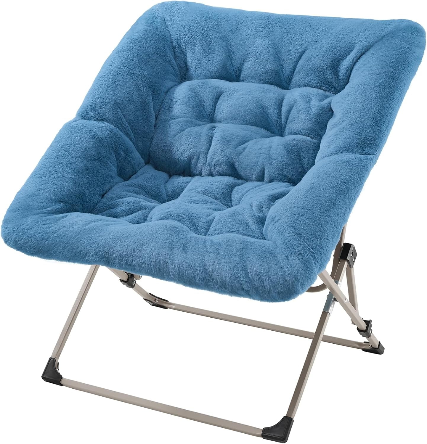 LEIYY Comfy Chair for Adults, Soft Faux Fur Folding Lounge for Bedroom ...