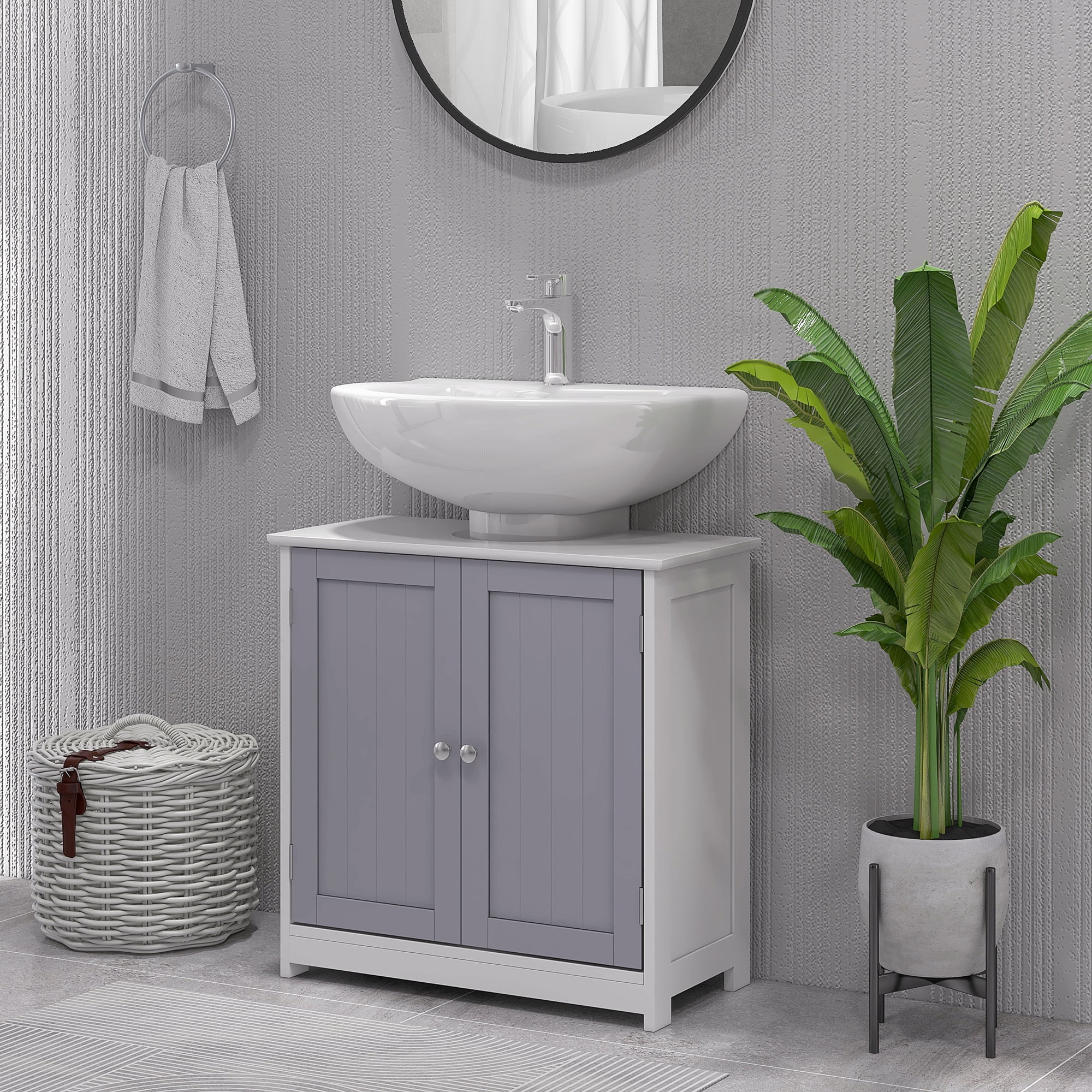 LEIYY Pedestal Sink Storage Cabinet, Vanity Base Cabinet, Under Sink ...