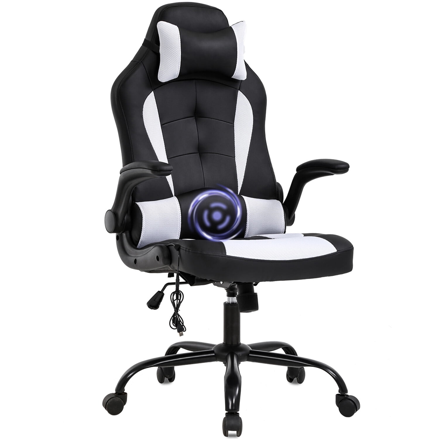 LEIYY Racing Gaming Chair, Ergonomic PU Leather Computer Chair with ...