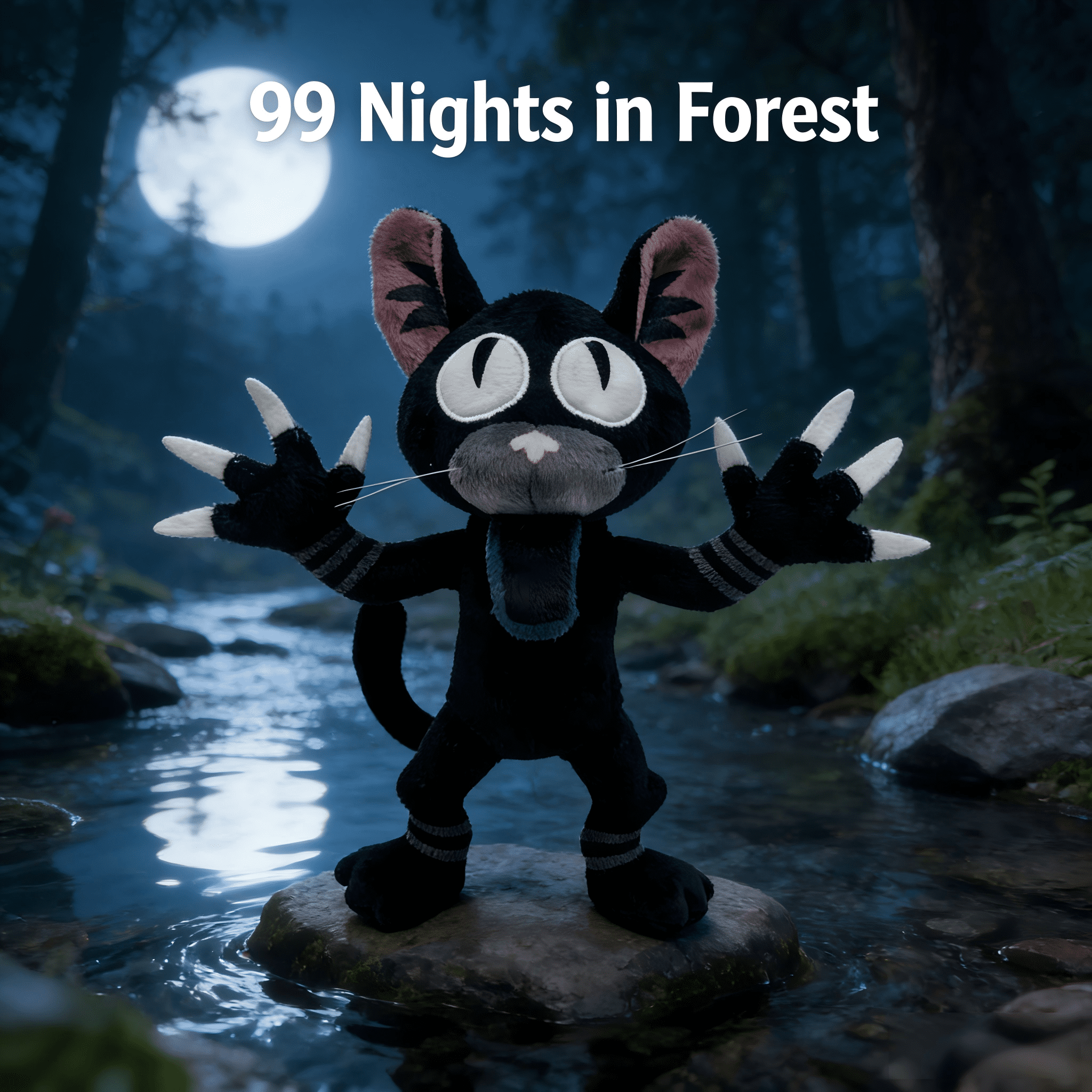 LEJHVAQK "99 Nights in the Forest" Series - The Shadow Cat Collectible ...