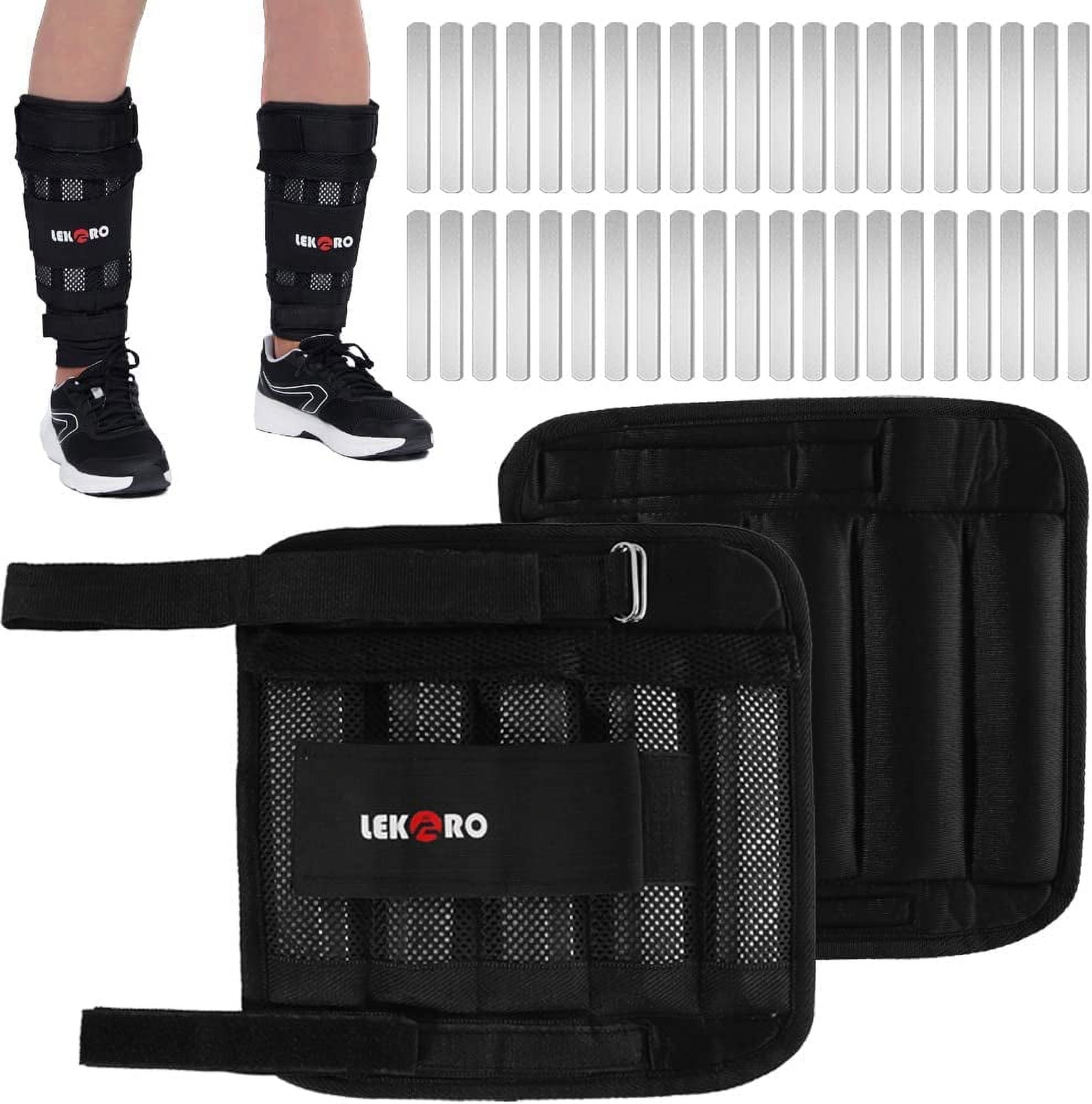LEKARO Wrist Ankle Weights, Adjustable 22lb Pair, Soft Cotton, for ...