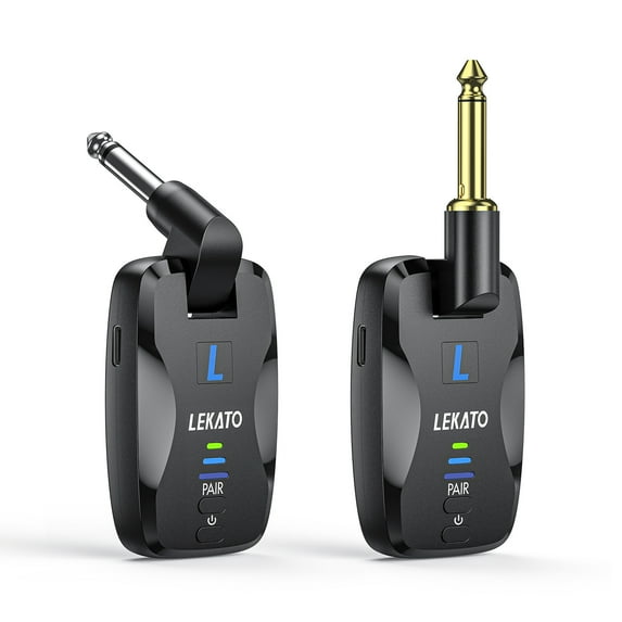 LEKATO Rechargeable Guitar Wireless System Transmitter Receiver for ...
