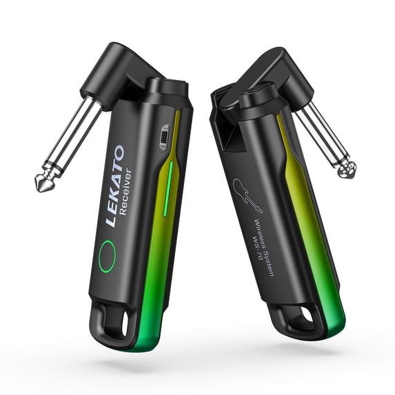 LEKATO WS-70 Wireless Guitar System UHF Wireless Guitar Transmitter ...