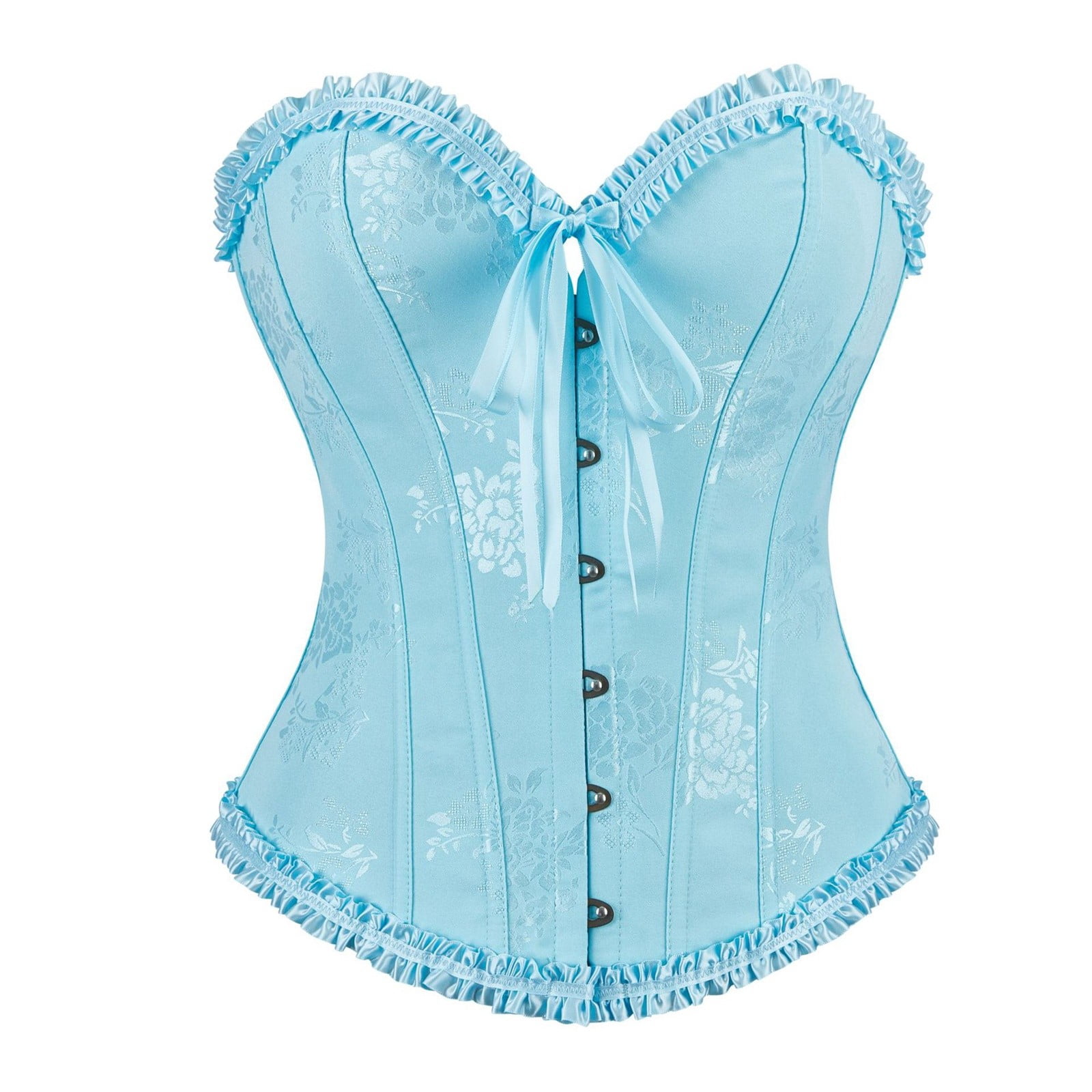 LEKDFST BU2 Overbust Lace Corset Tops for Women Bodyshaper Sexy Corset ...