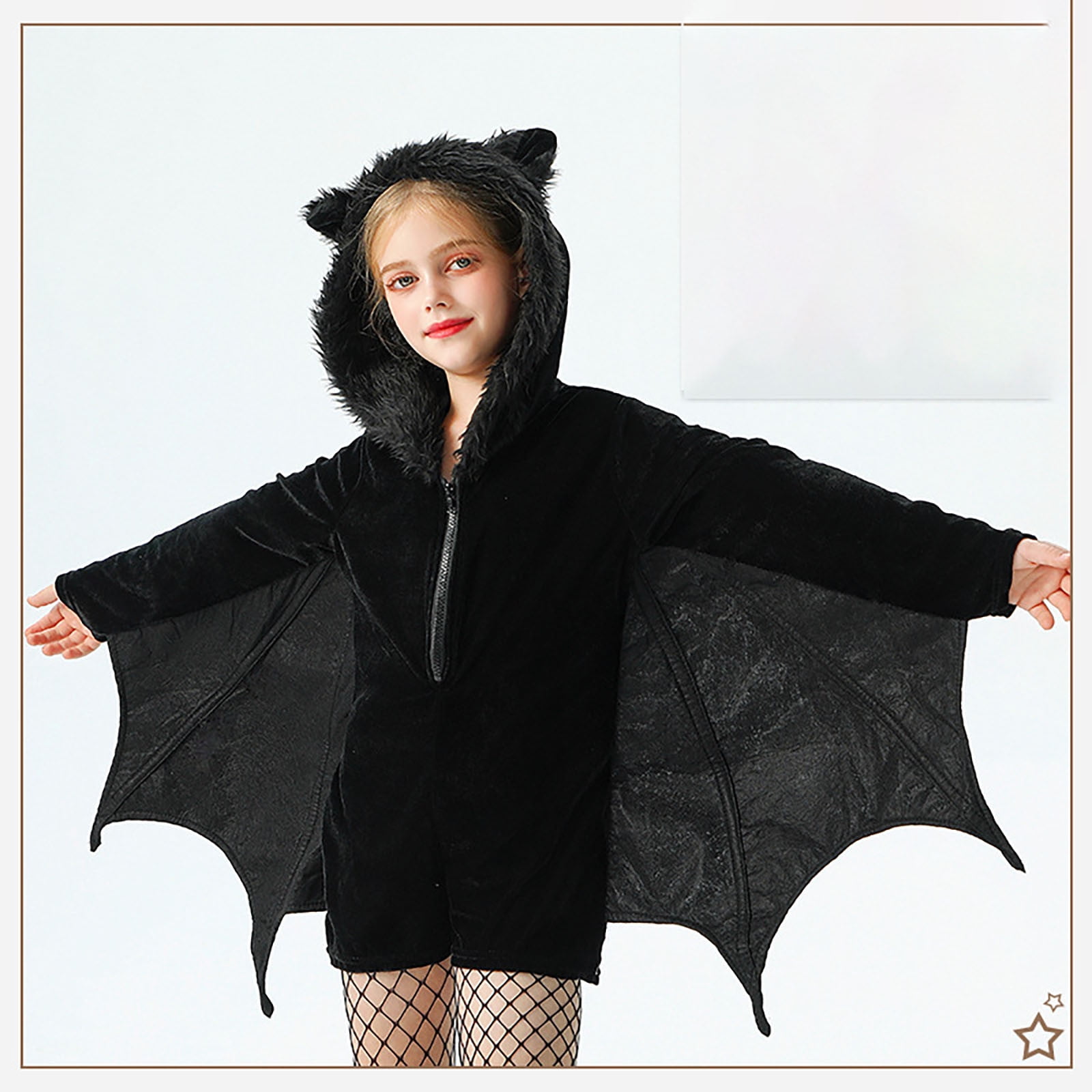 LEKDFST Bat Halloween for Girls Bat Wings Bat Hoodie with Wings ...