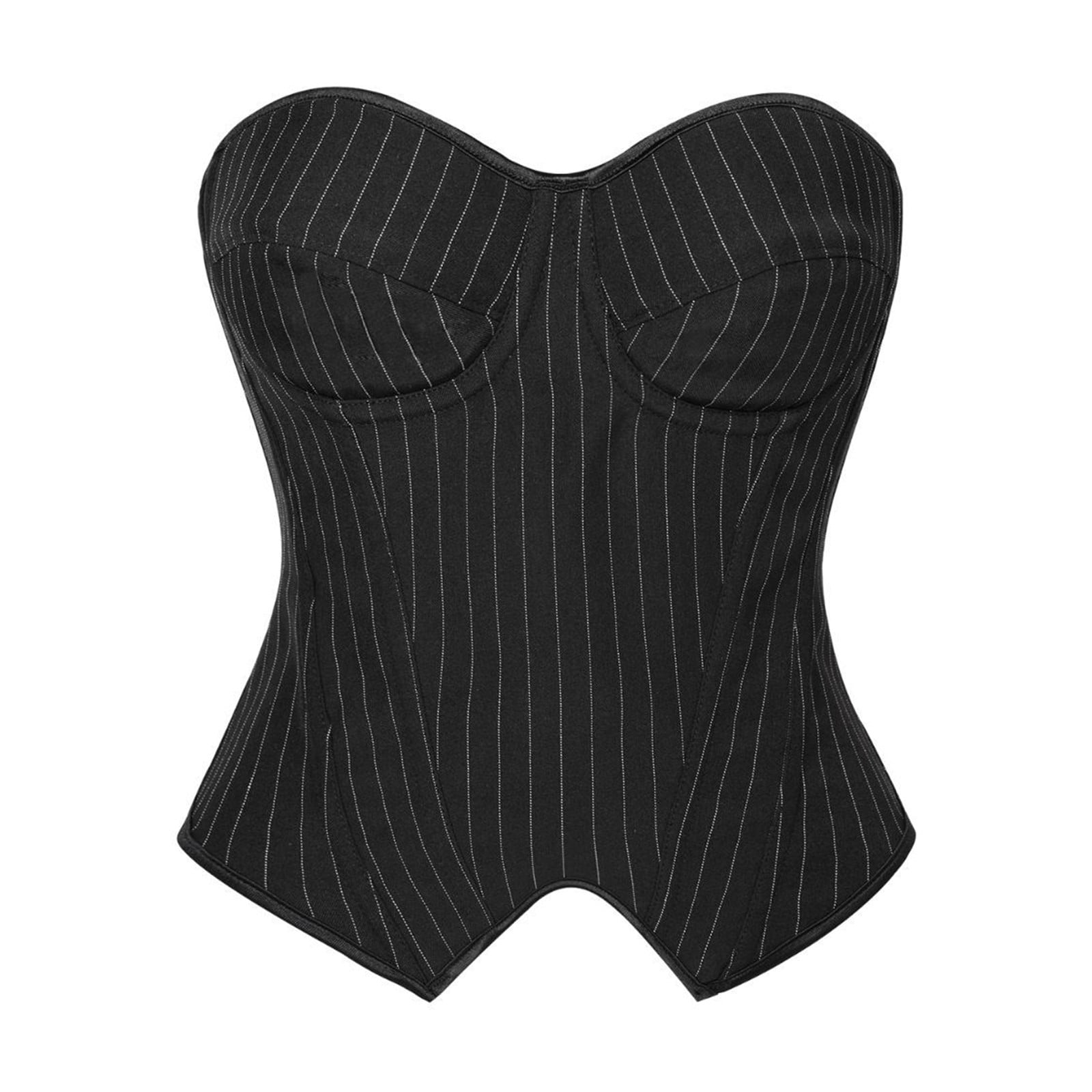 LEKDFST Black Corset Tops For Women Going Out Elegant Cosplay Costume ...