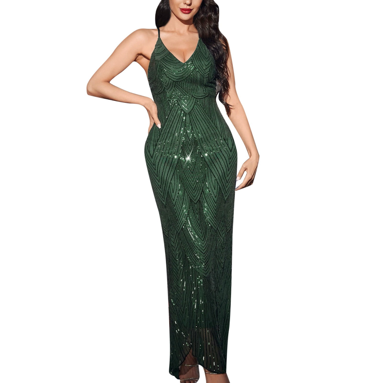 LEKDFST Evening Formal Dresses for Women 2025 Sleeveless Prom Dress ...