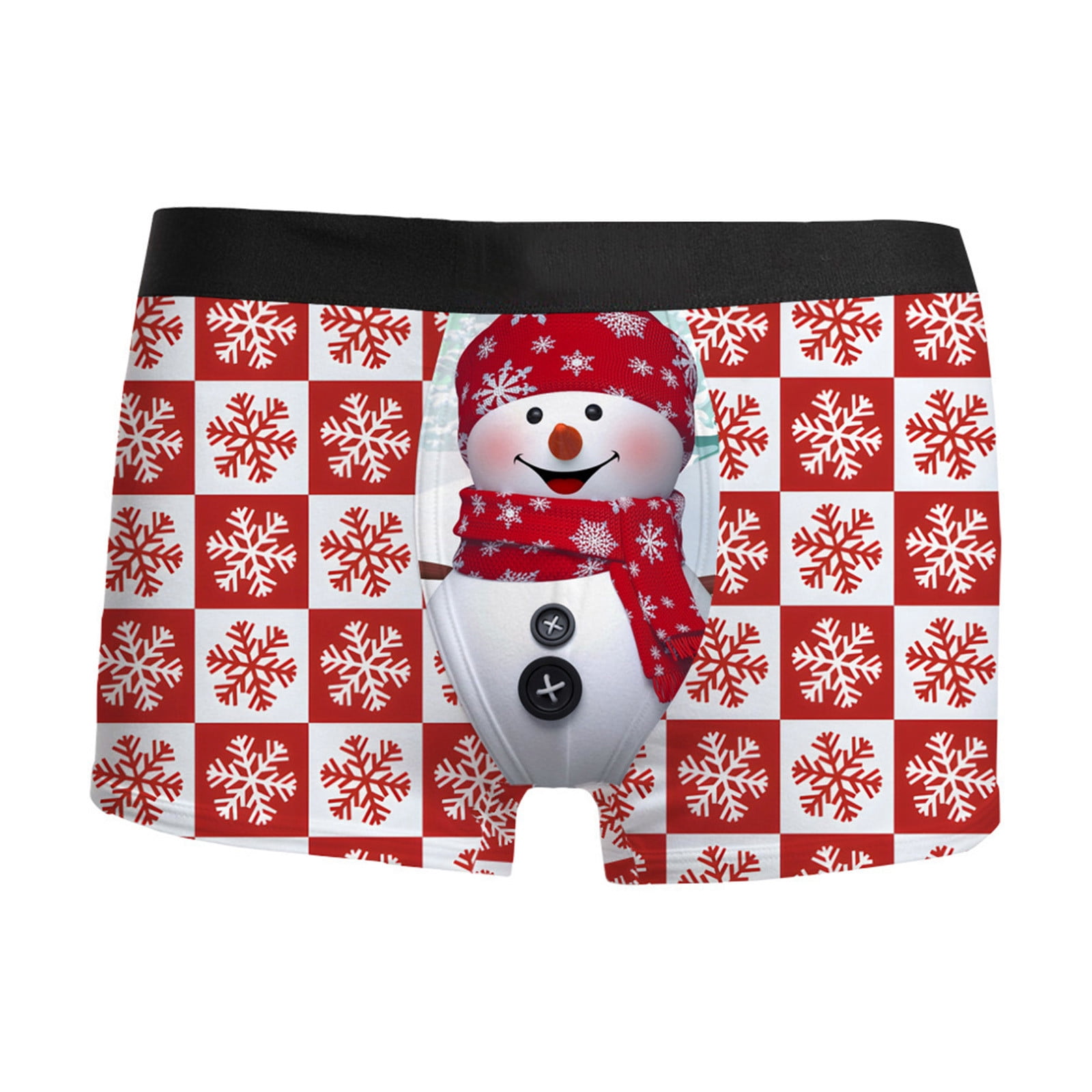 LEKDFST Men's Christmas Boxer Briefs Funny Novelty Holiday Underwear ...