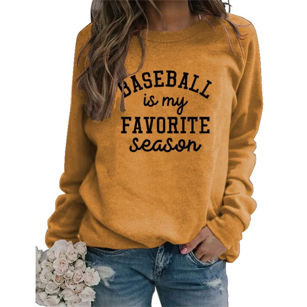 LEKDFST Soccer Mom Graphic Sweatshirt for Women Baseball is My Favorite ...