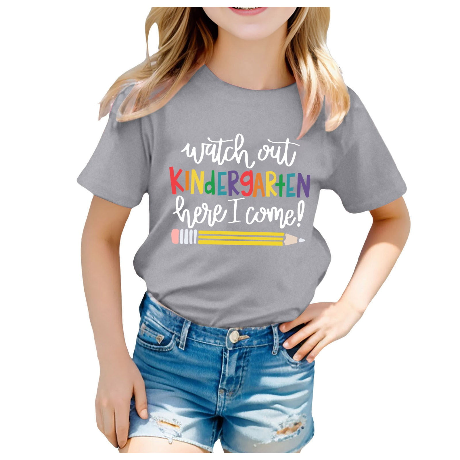 LEKDFST Toddler Baby Girls Back to School Outfit Kindergarten Pre K ...