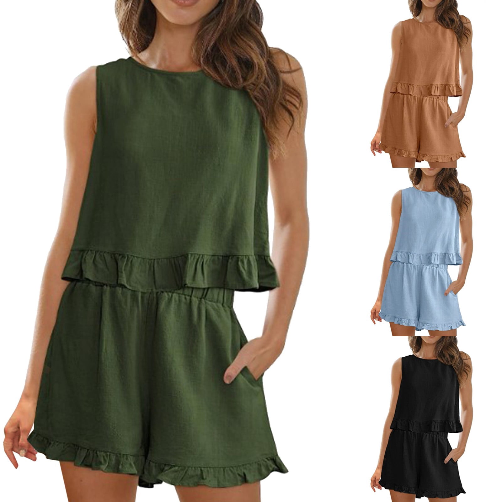 LEKDFST Women 2 Piece Outfits Sets New European And Foreign Trade ...