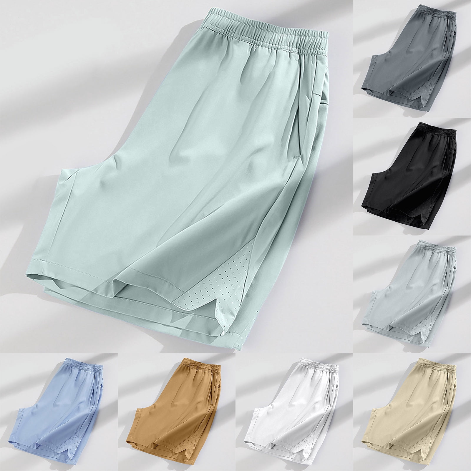 LEKDFST Womens High Waisted Running Shorts Quick Dry for Athletic Gym ...