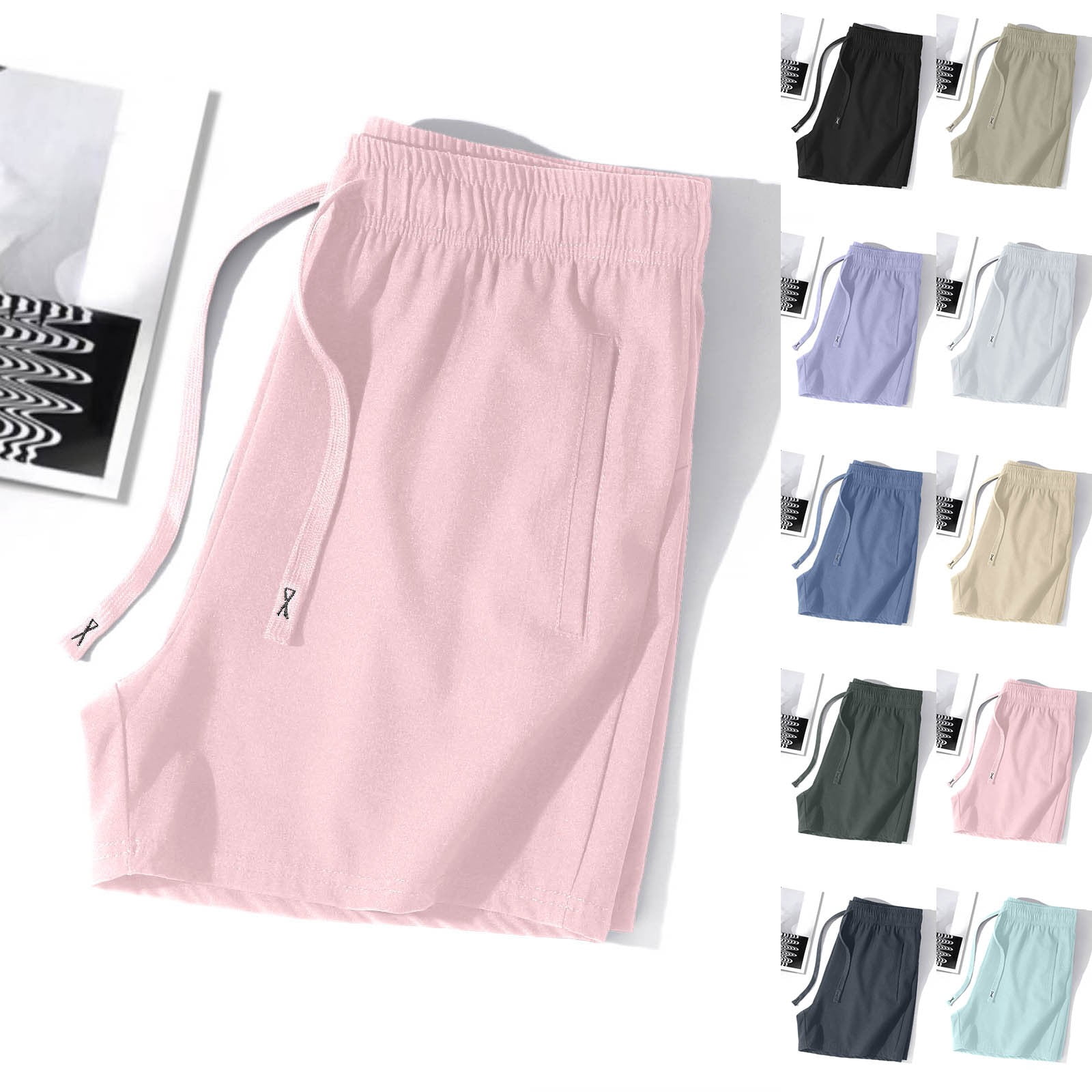 LEKDFST Womens Running Shorts Stretch Lightweight Breathable ...