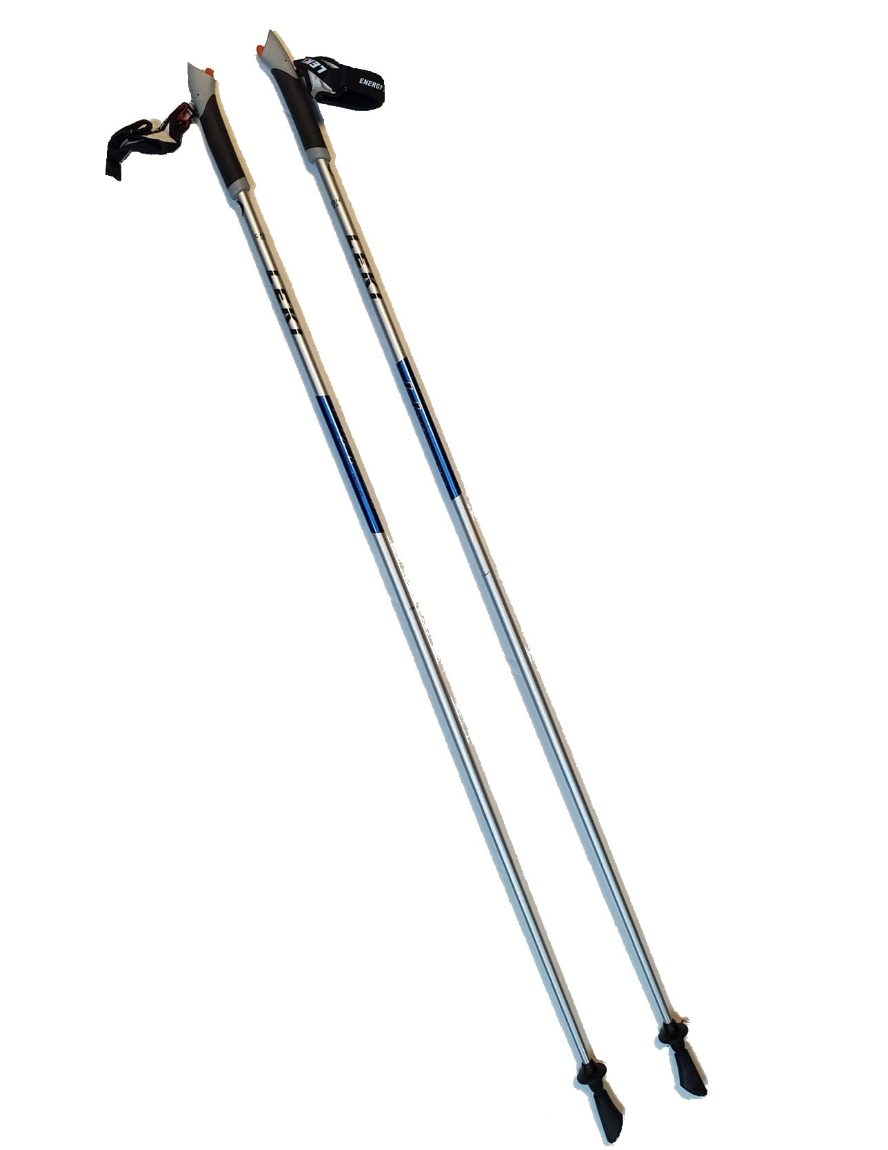 LEKI Nordic Walking Hyper Carbon Series Pole Silver/Blue 120cm ...