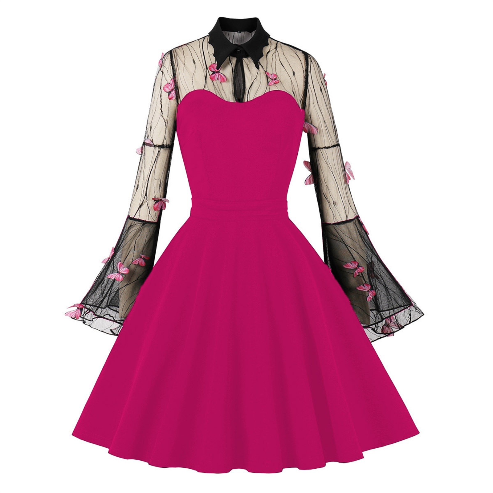 LEKODE Bell Sleeve Dress for Women 1800s Dress for Women Renaissance ...