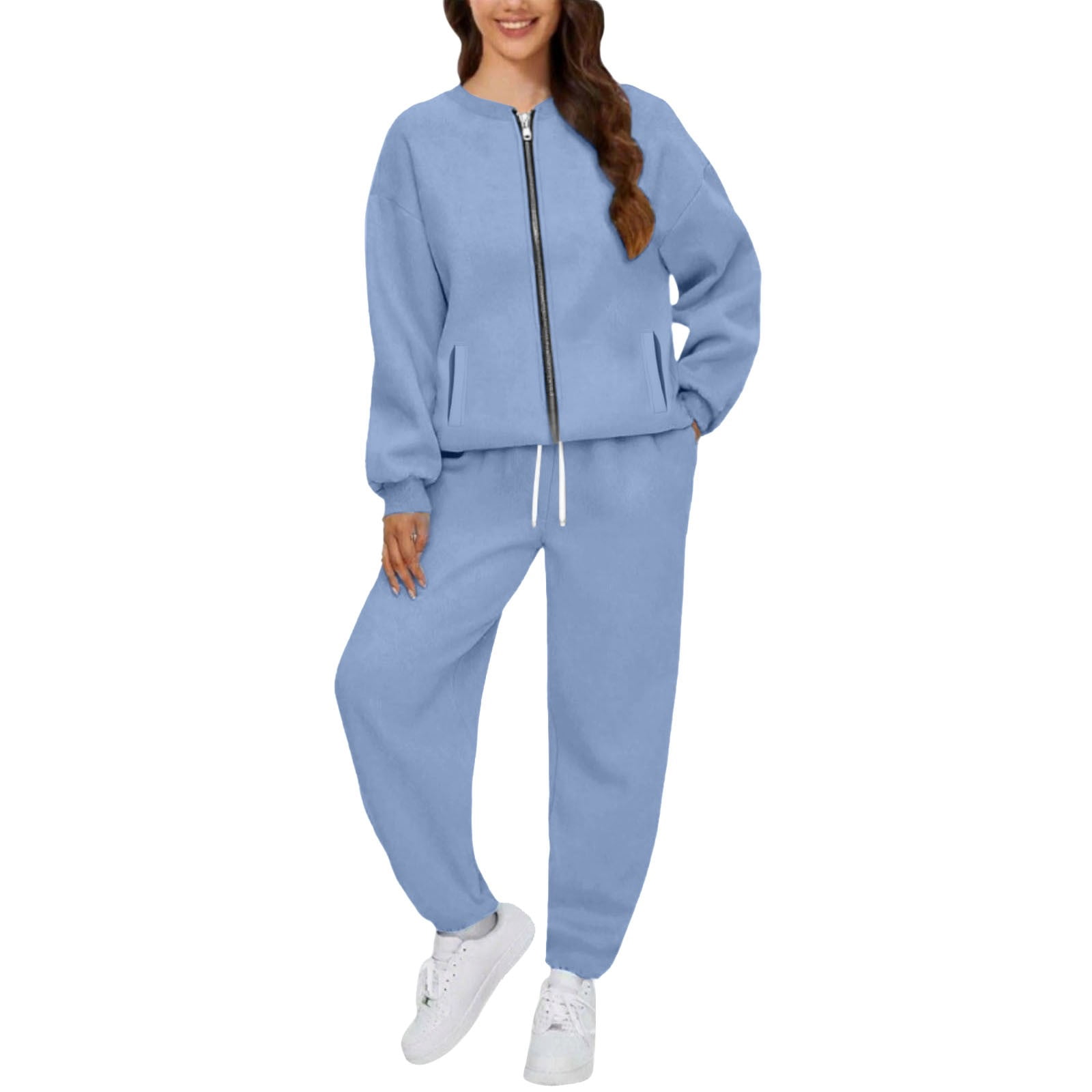 LEKODE Sweat Pants and Hoodie Set Women Matching Sweat Set Two Piece ...