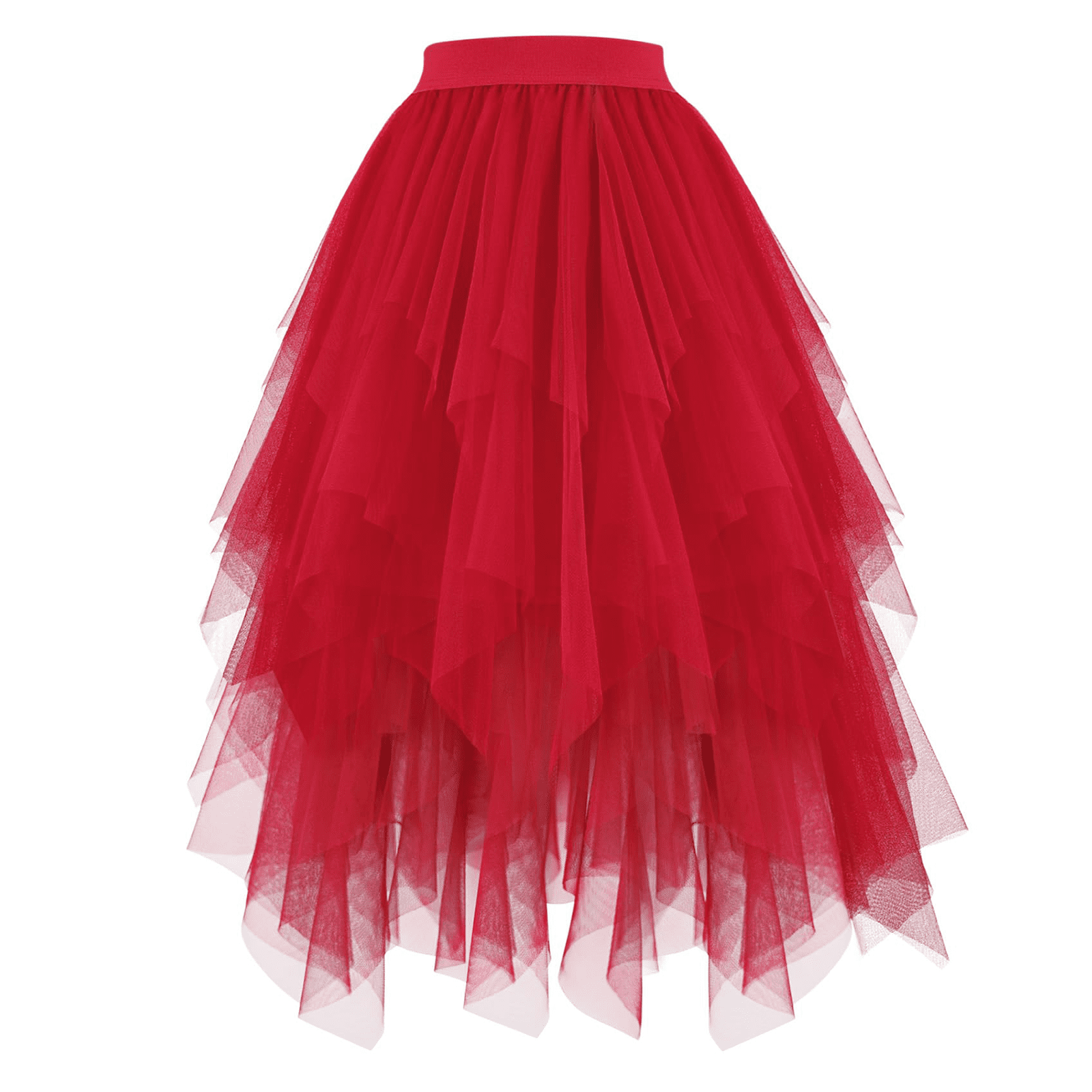 LEKODE Tutu A-line Dress for Women Wedding Party Elastic Waist Skirts ...