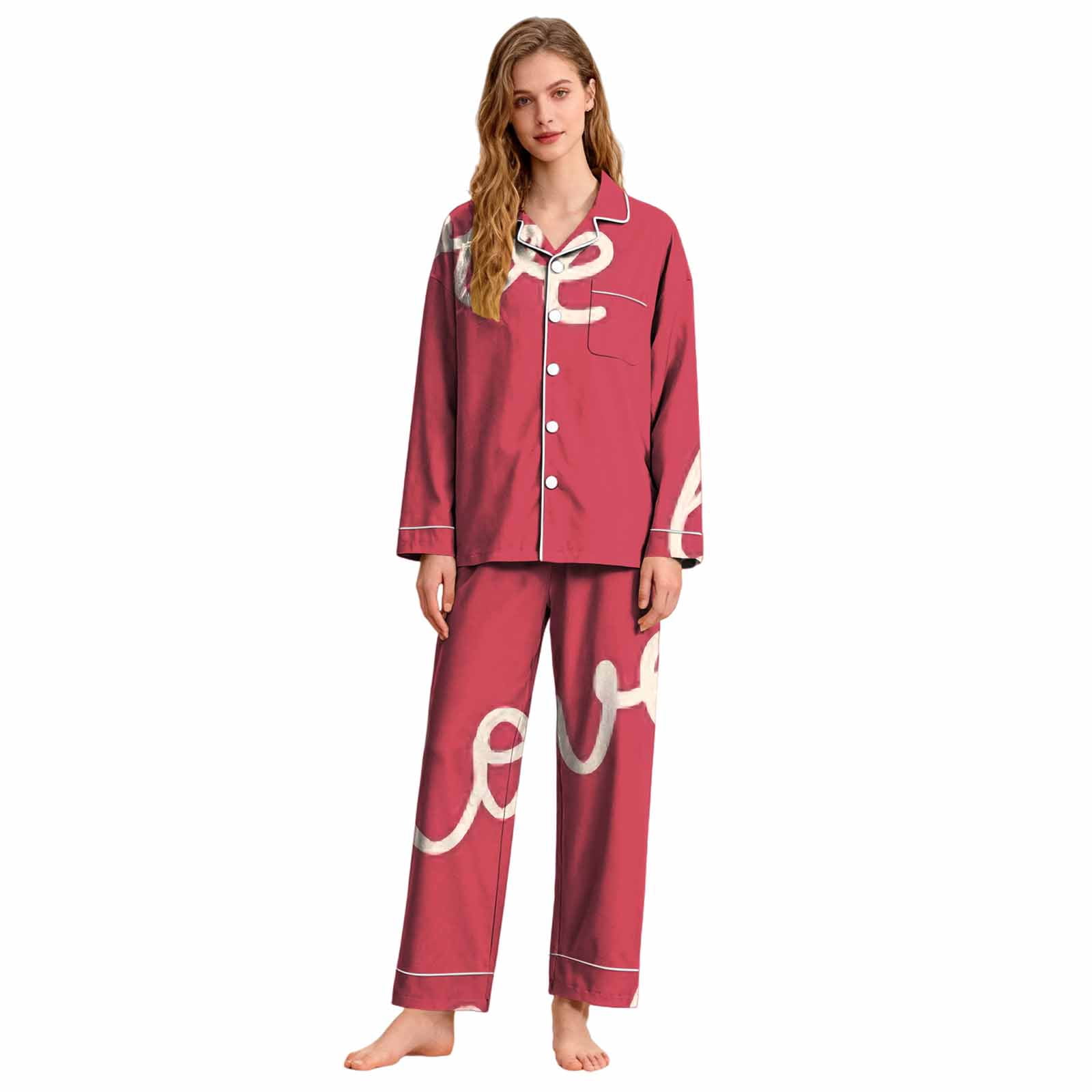 LEKODE Valentine Pajamas Women Pant Pajama Set for Women Soft Pajama 2 ...