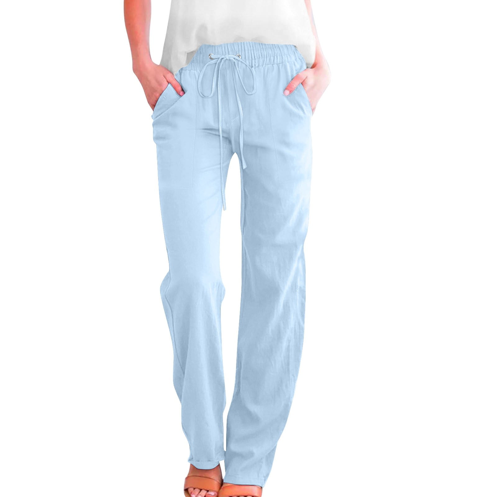 LEKODE Womans Pants Flared Leggings for Women Lounge Pants Golf Pants ...
