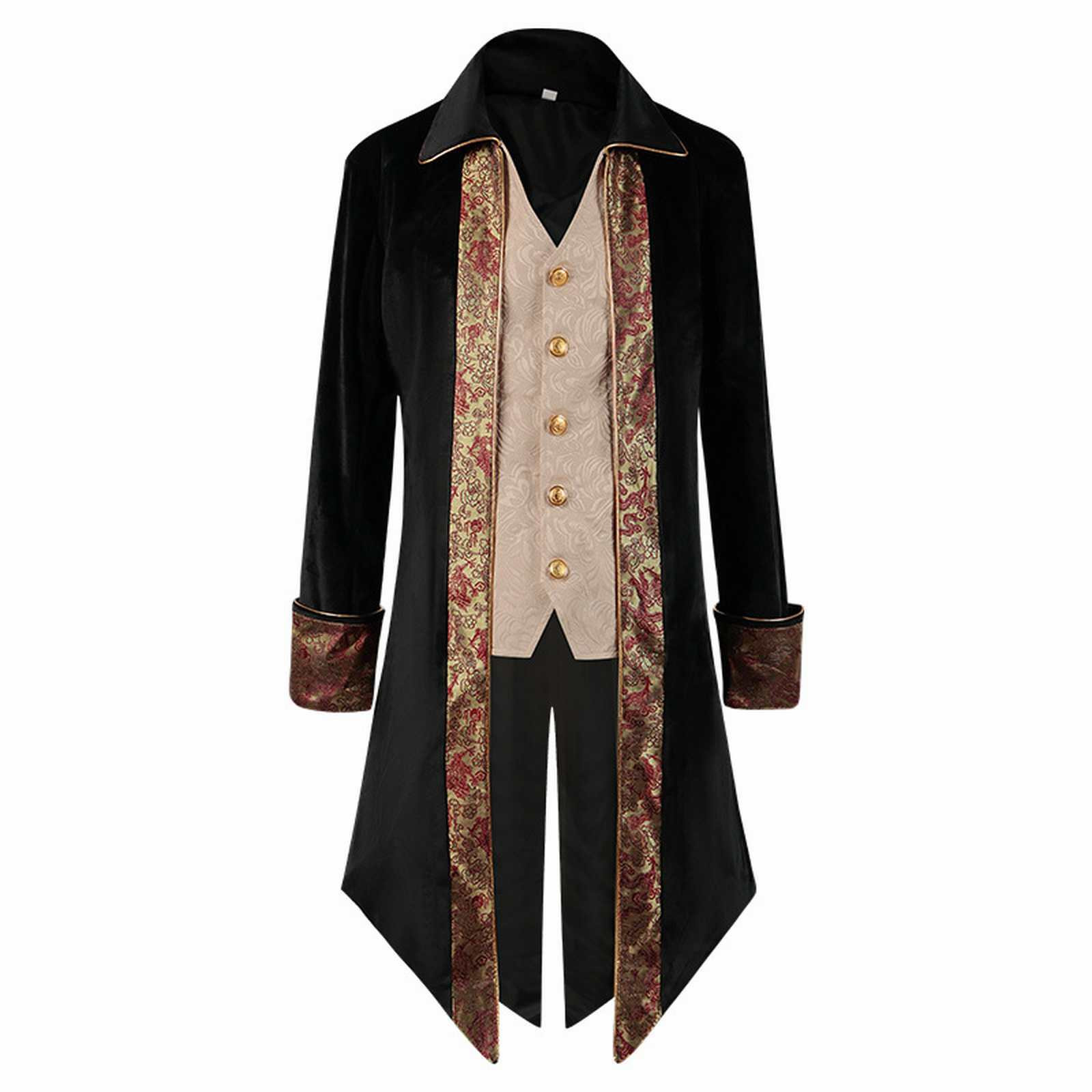 LEKODE steampunk costume for woman vintage jacket Pirate Jacket Gothic ...