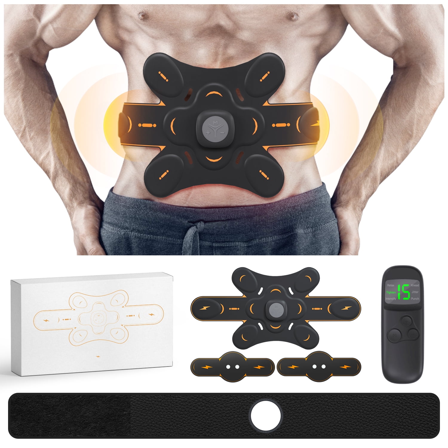 LEKOSL 6 Modes Smart Remote Control Abdominal Toning Belt for Men and ...