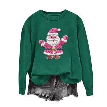 LEKWK Valentine Shirts for Women Merry Xmas Crew Neck 3/4 Sleeve Tops ...