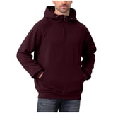LEKWK Quilted Zip Up Pullover Mens Hoodies Oversized Long Sleeve Hiking ...