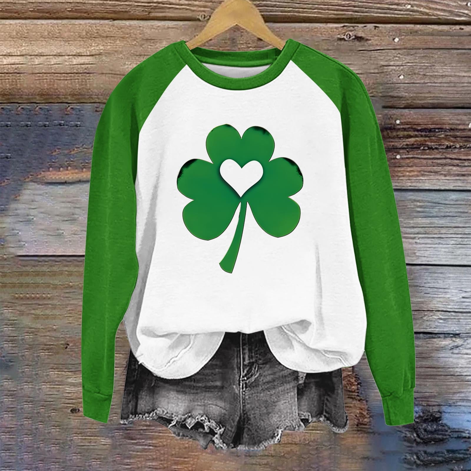 LEKWK Raglan Shirts for Women Color Block Sleeve Graphic Sweatshirts ...