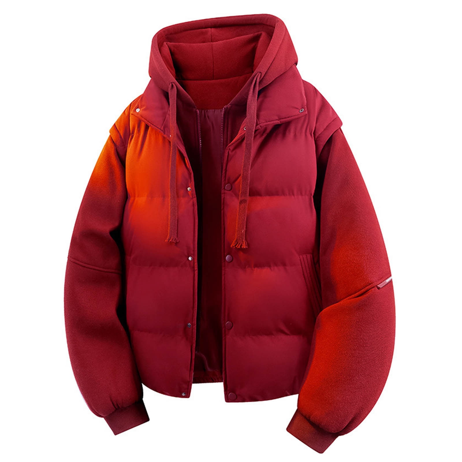 LEKWK Winter Puffer Jackets for Men Padded Thermal Quilted Coat ...