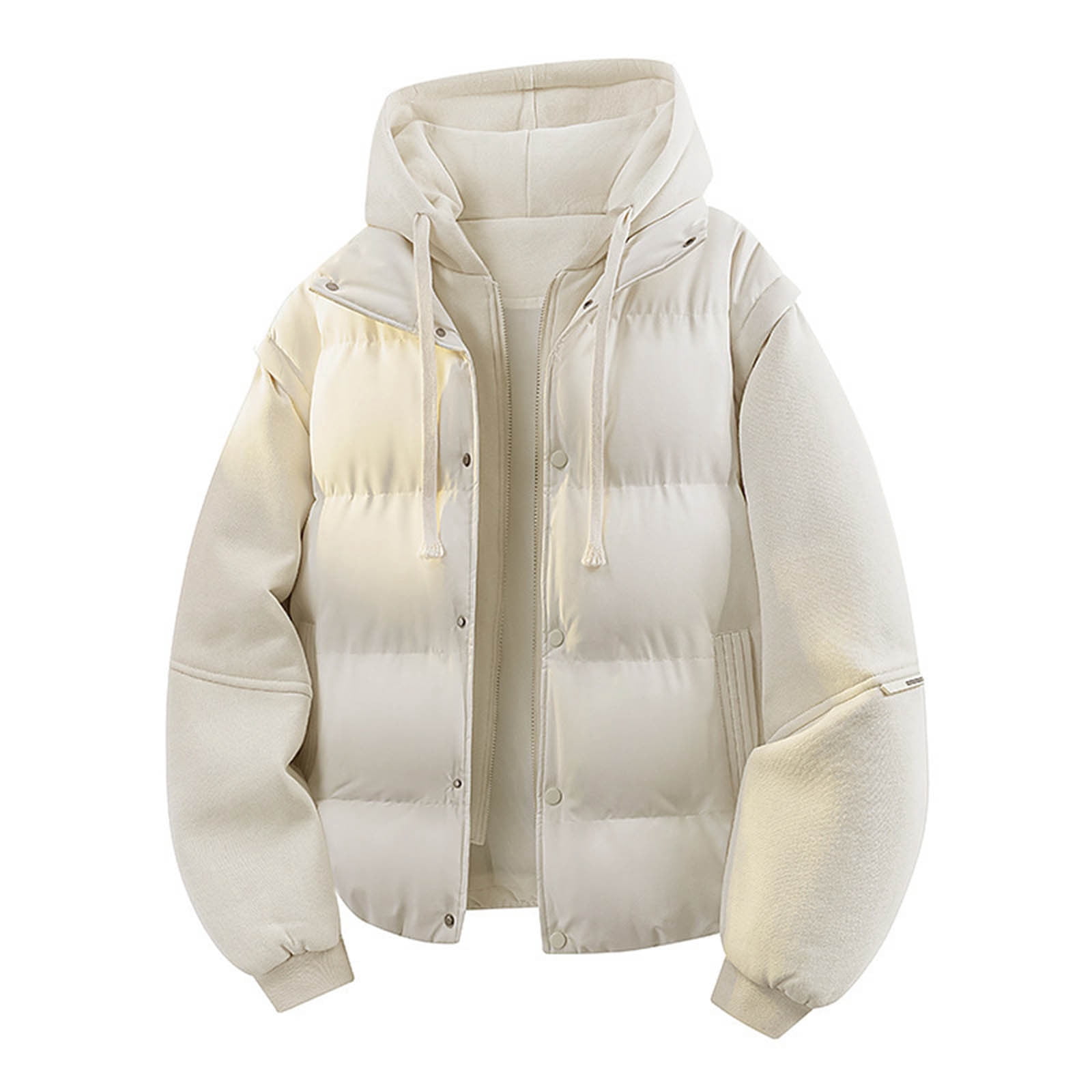 LEKWK Winter Puffer Jackets for Men Padded Thermal Quilted Coat ...